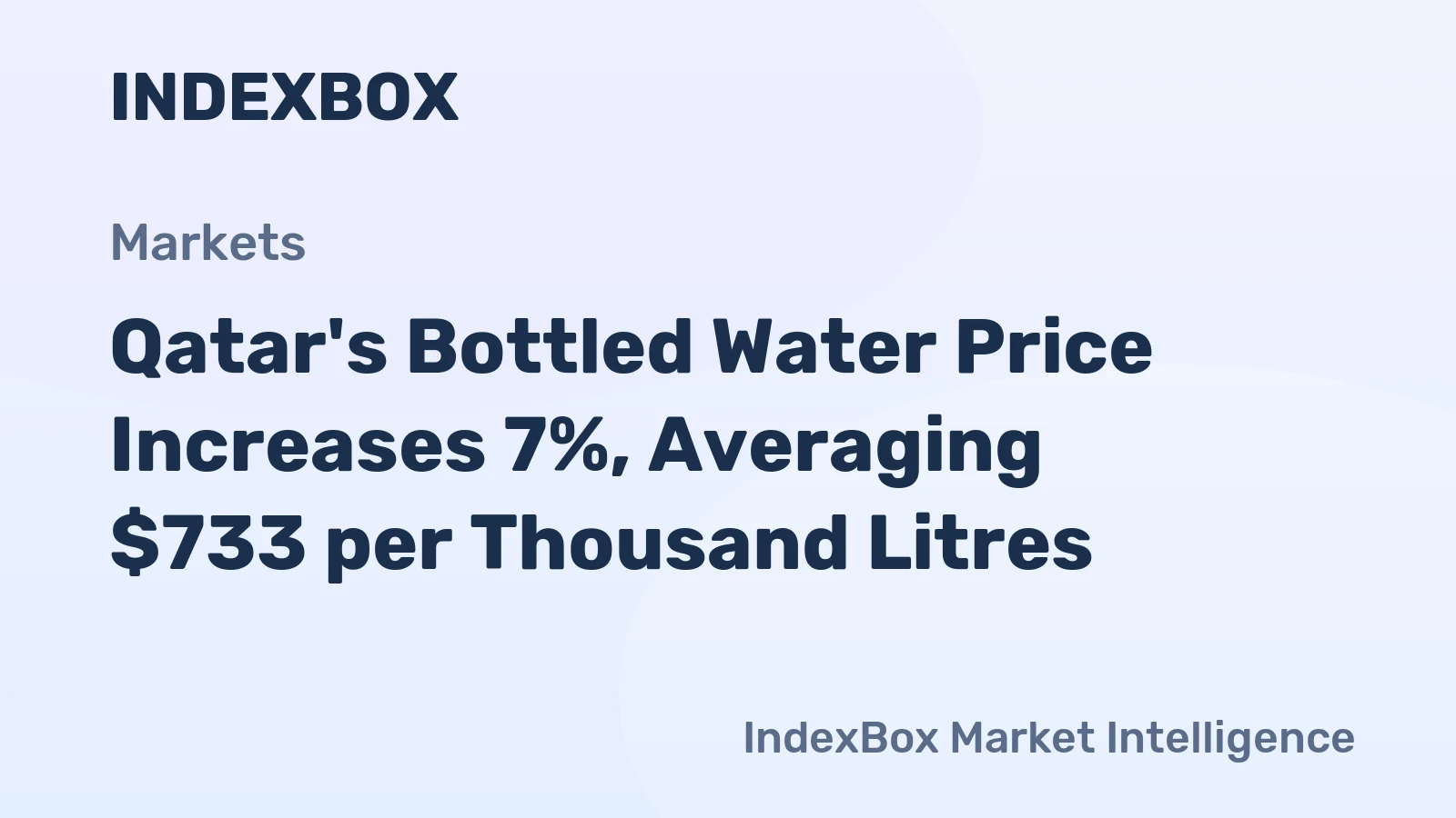 Qatar's Bottled Water Price Increases 7%, Averaging $733 per Thousand Litres