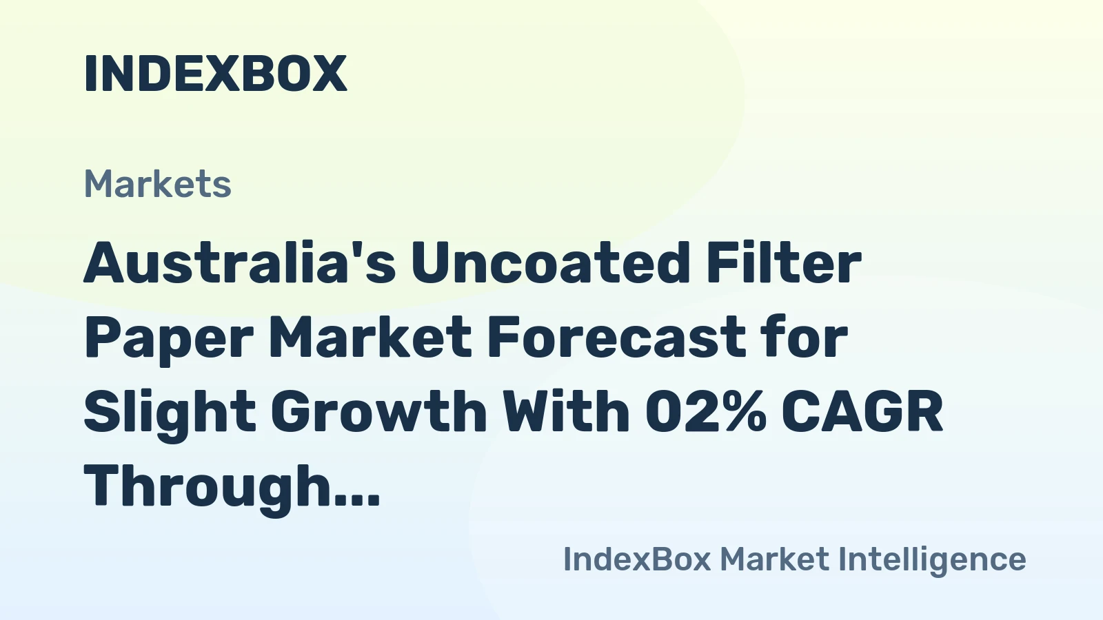 Australia's Uncoated Filter Paper Market Forecast for Slight Growth With 02% CAGR Through 2035
