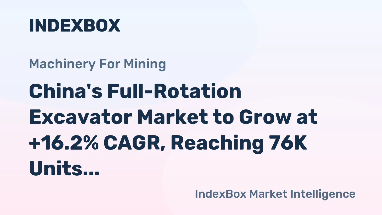 China's Full-Rotation Excavator Market to Grow at +16.2% CAGR, Reaching 76K Units by 2035