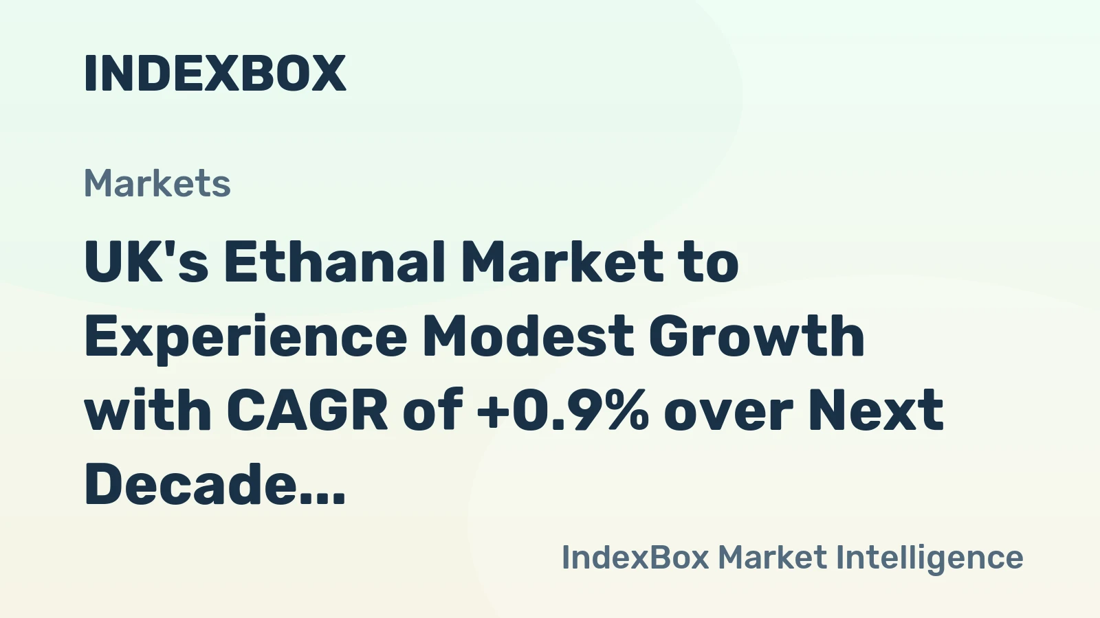 UK's Ethanal Market to Experience Modest Growth with CAGR of +0.9% over Next Decade, Reaching $30M by 2035