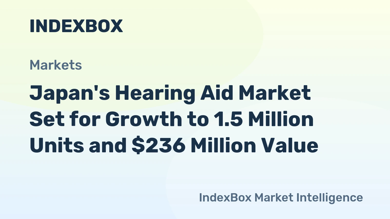 Japan's Hearing Aid Market Set for Growth to 1.5 Million Units and $236 Million Value