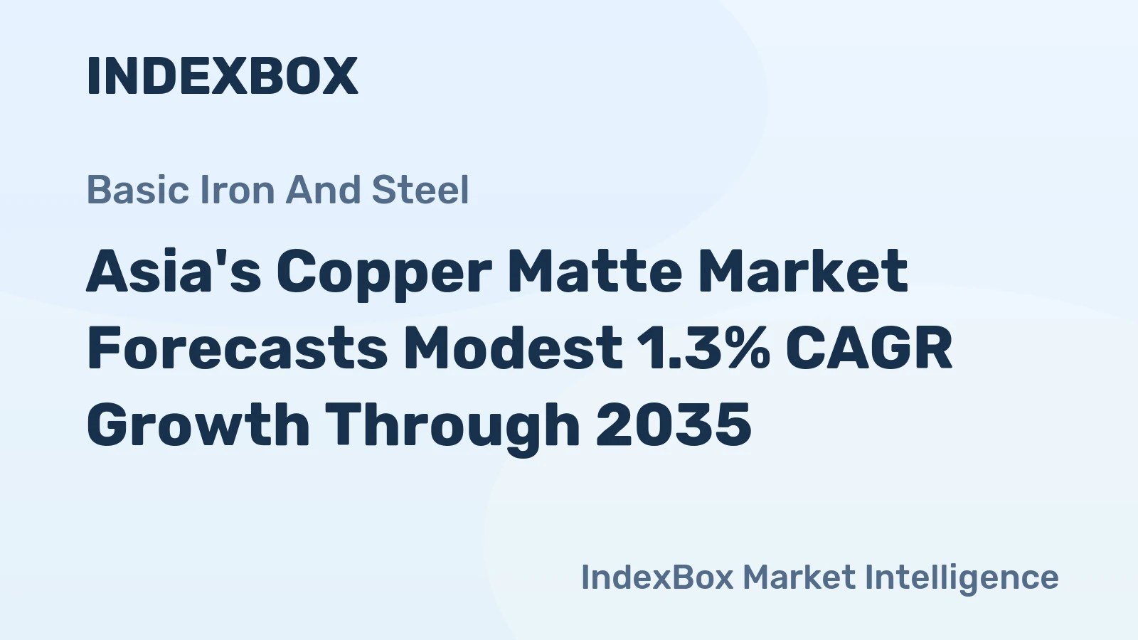 Asia's Copper Matte Market Forecasts Modest 1.3% CAGR Growth Through 2035
