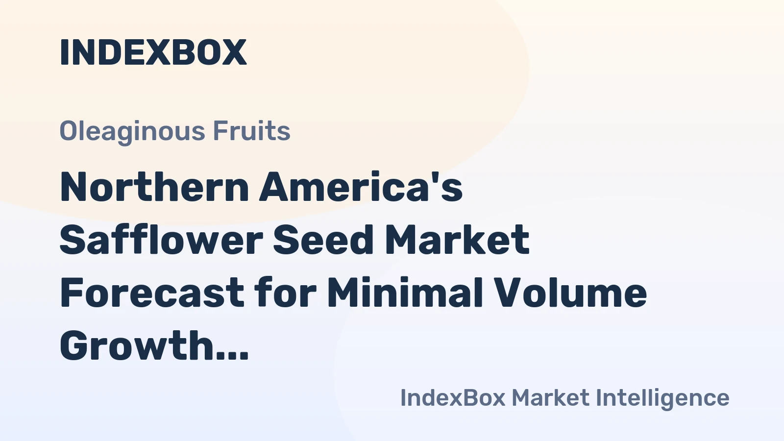Northern America's Safflower Seed Market Forecast for Minimal Volume Growth with a +0.1% CAGR Amid Rising Demand
