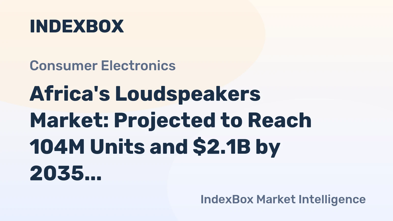Africa's Loudspeakers Market: Projected to Reach 104M Units and $2.1B by 2035