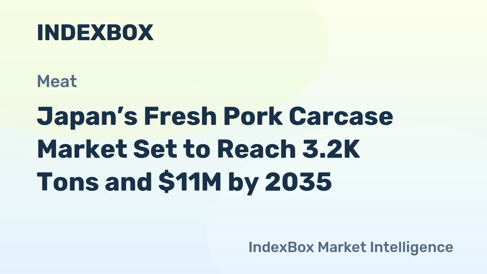 Japan’s Fresh Pork Carcase Market Set to Reach 3.2K Tons and $11M by 2035