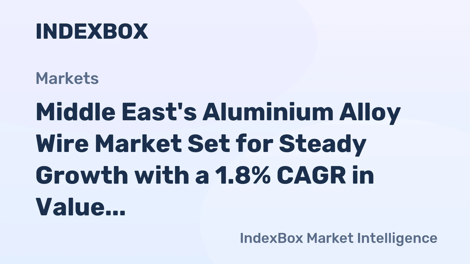 Middle East's Aluminium Alloy Wire Market Set for Steady Growth with a 1.8% CAGR in Value