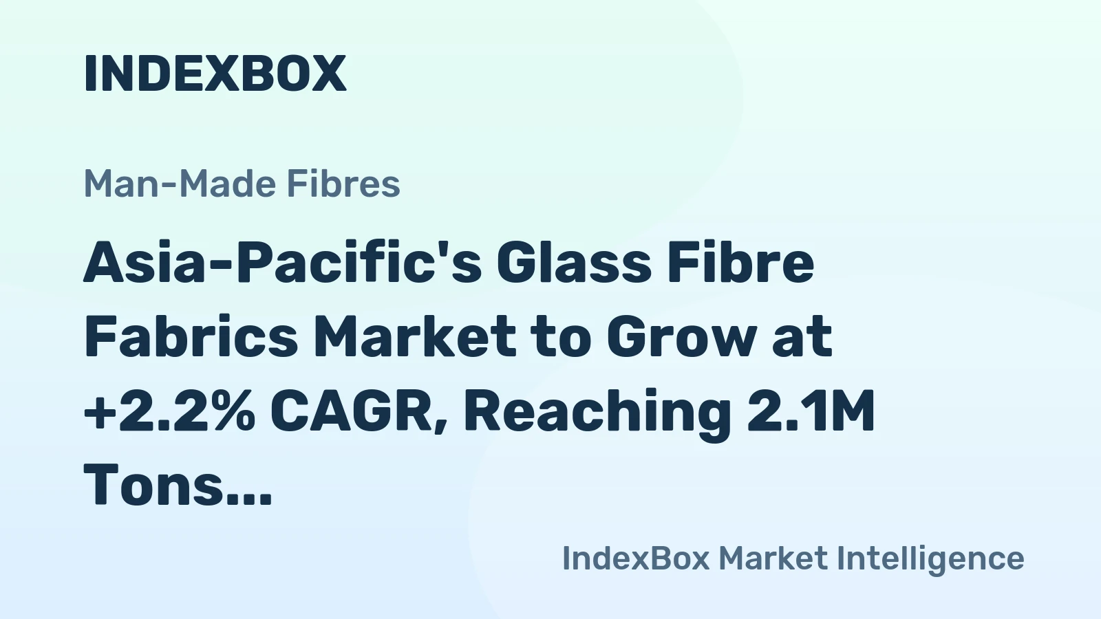 Asia-Pacific's Glass Fibre Fabrics Market to Grow at +2.2% CAGR, Reaching 2.1M Tons by 2035