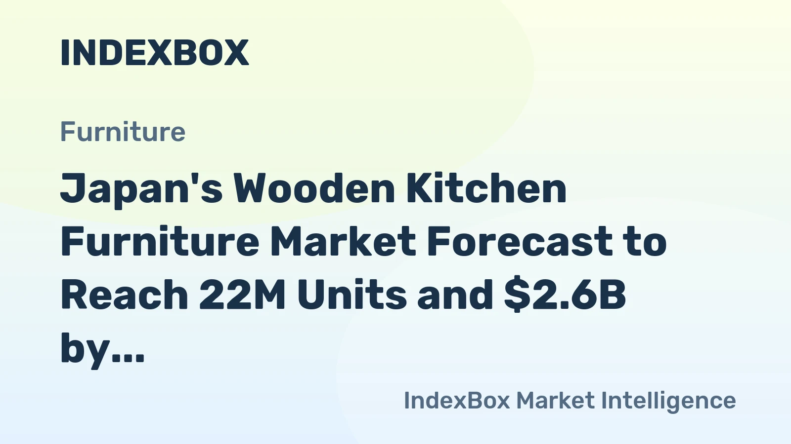 Japan's Wooden Kitchen Furniture Market Forecast to Reach 22M Units and $2.6B by 2035