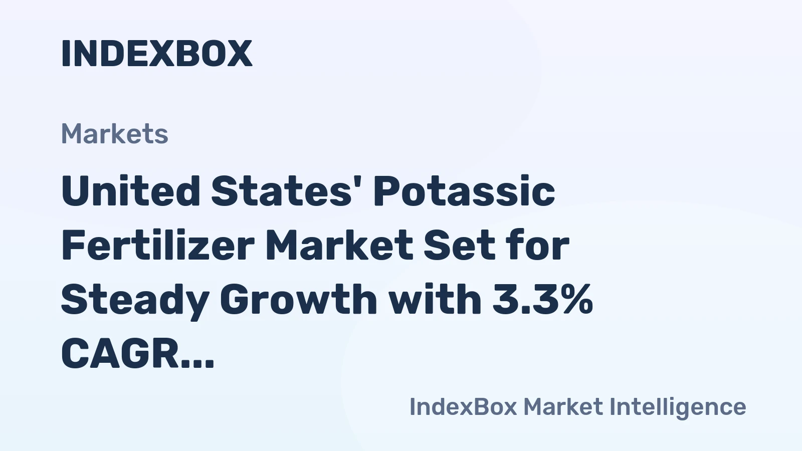 United States' Potassic Fertilizer Market Set for Steady Growth with 3.3% CAGR Through 2035