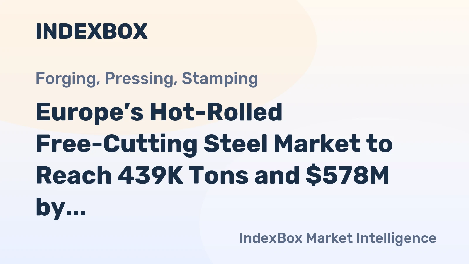 Europe’s Hot-Rolled Free-Cutting Steel Market to Reach 439K Tons and $578M by 2035
