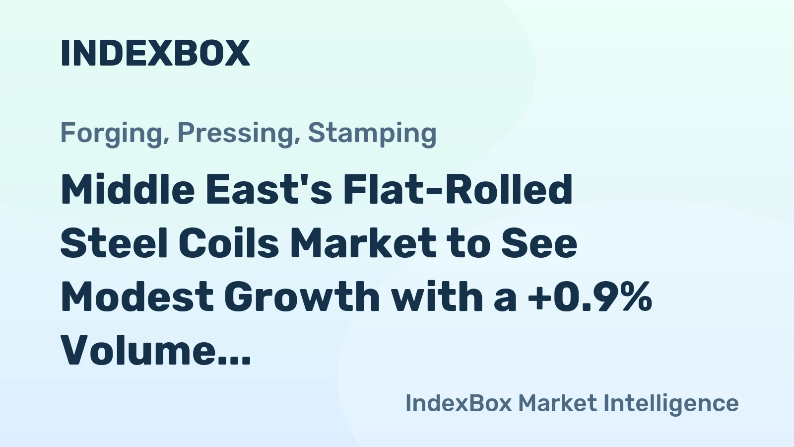 Middle East's Flat-Rolled Steel Coils Market to See Modest Growth with a +0.9% Volume CAGR Through 2035