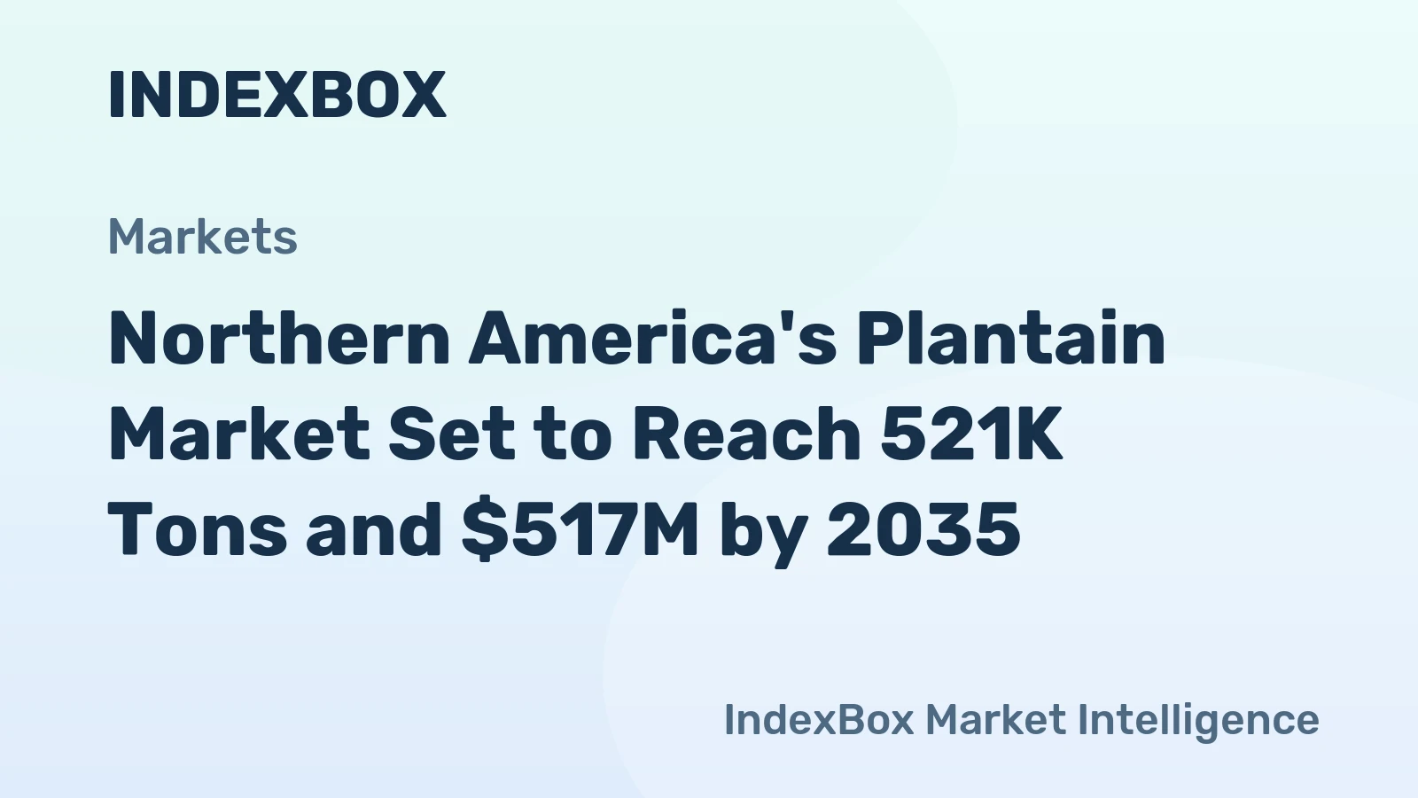 Northern America's Plantain Market Set to Reach 521K Tons and $517M by 2035