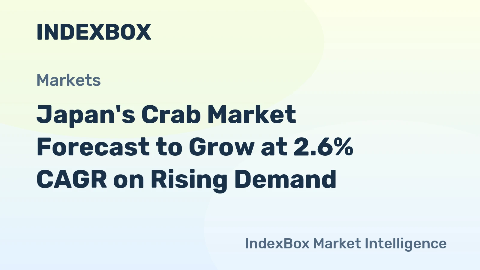 Japan's Crab Market Forecast to Grow at 2.6% CAGR on Rising Demand