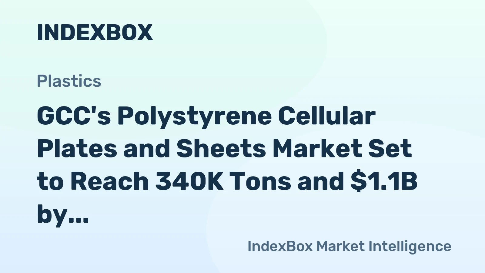 GCC's Polystyrene Cellular Plates and Sheets Market Set to Reach 340K Tons and $1.1B by 2035