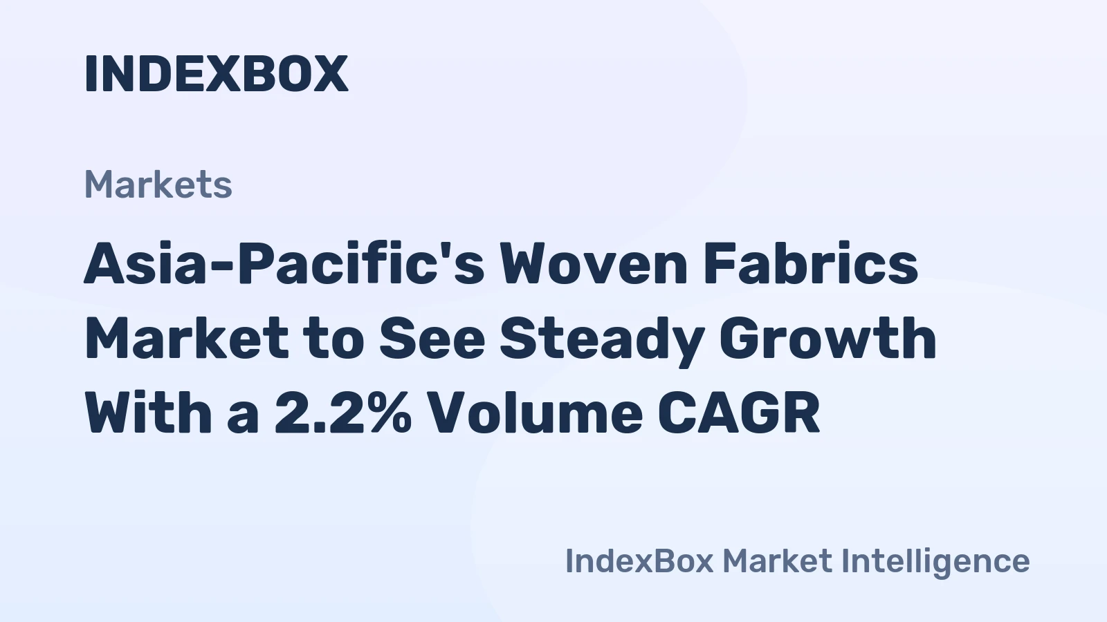 Asia-Pacific's Woven Fabrics Market to See Steady Growth With a 2.2% Volume CAGR