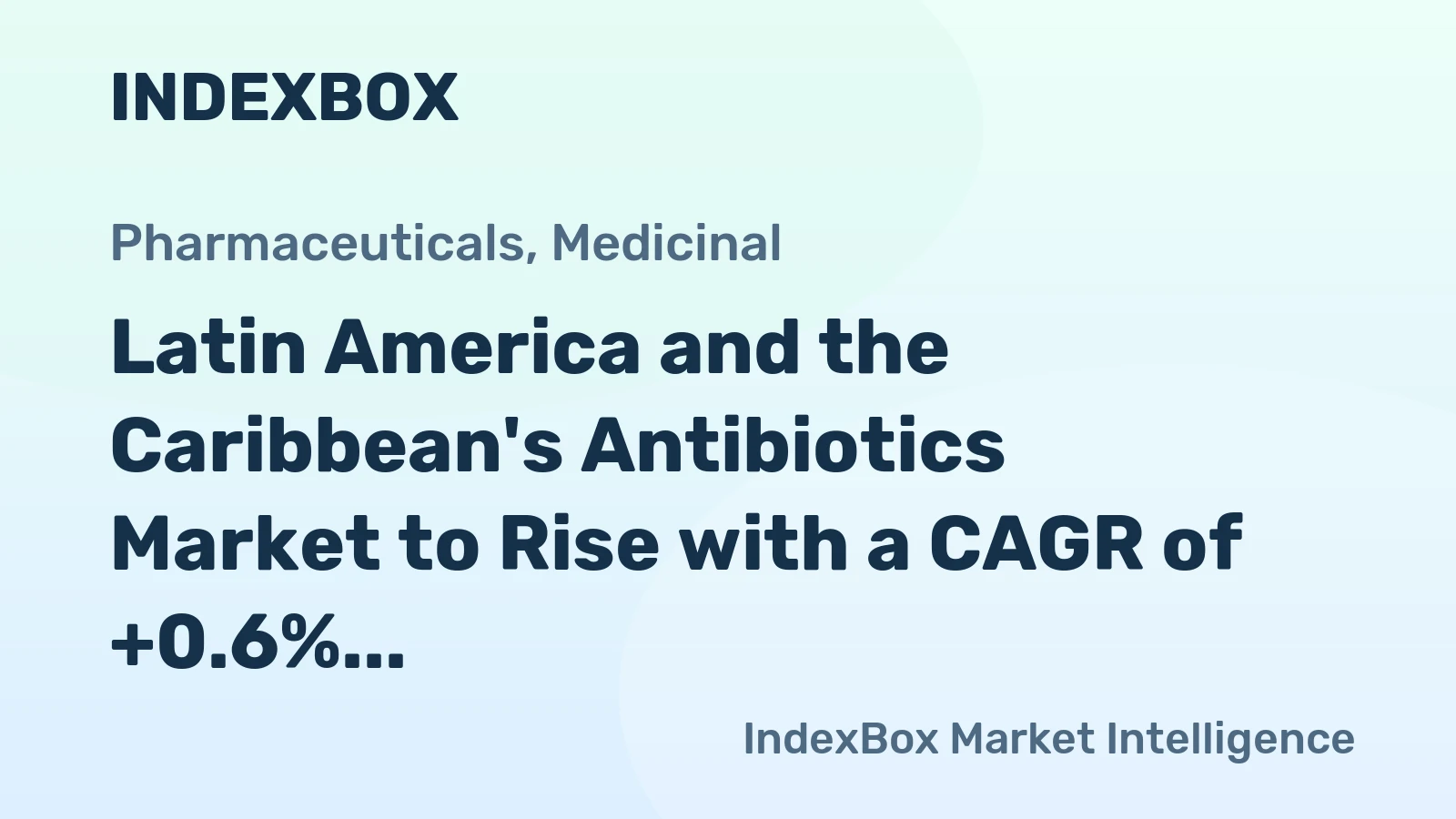 Latin America and the Caribbean's Antibiotics Market to Rise with a CAGR of +0.6% Over the Next Decade