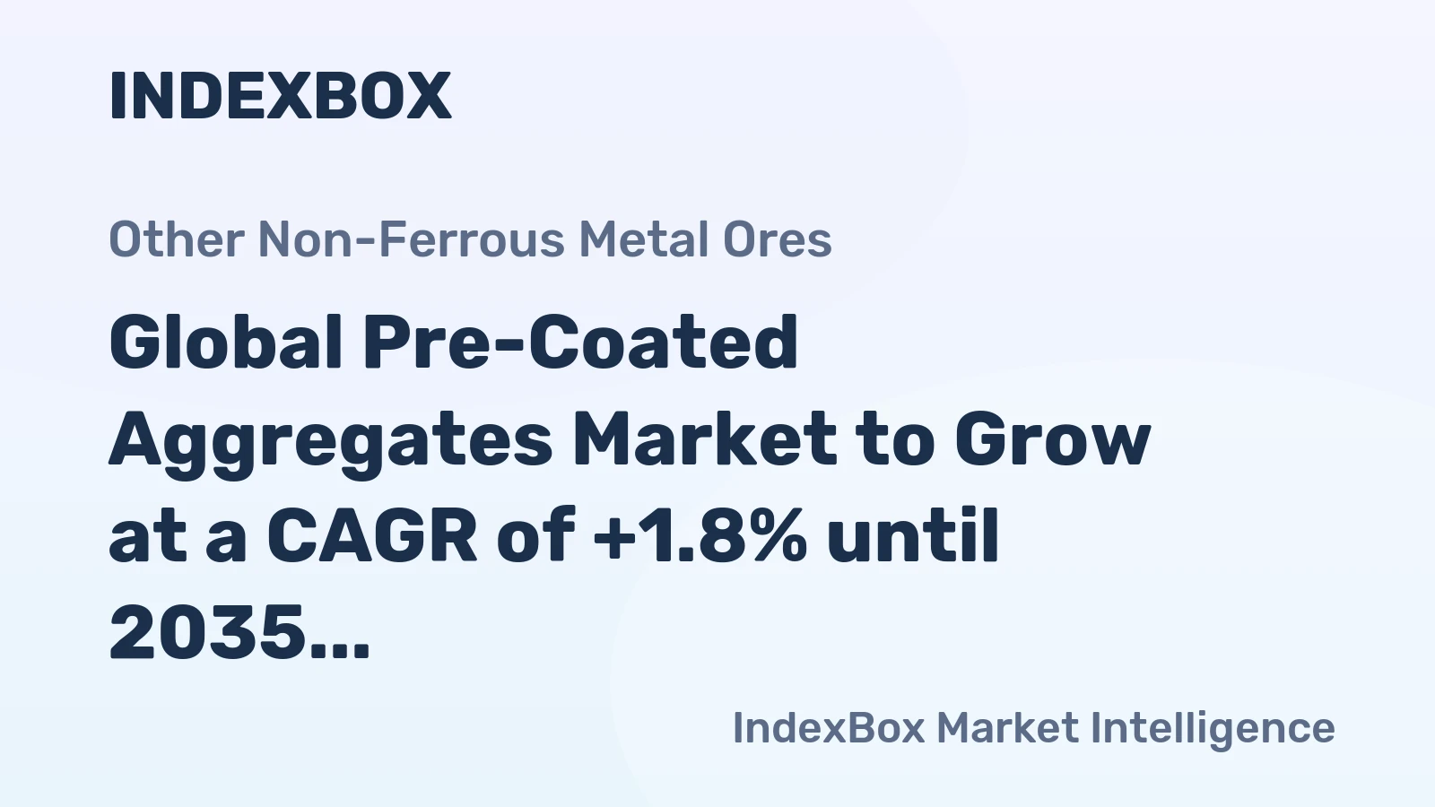 Global Pre-Coated Aggregates Market to Grow at a CAGR of +1.8% until 2035, Reaching 170M Tons
