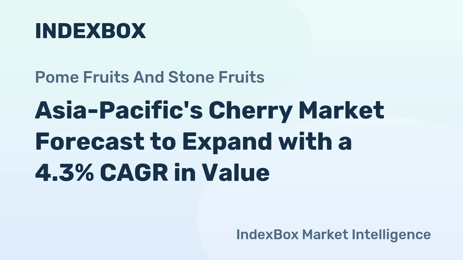 Asia-Pacific's Cherry Market Forecast to Expand with a 4.3% CAGR in Value
