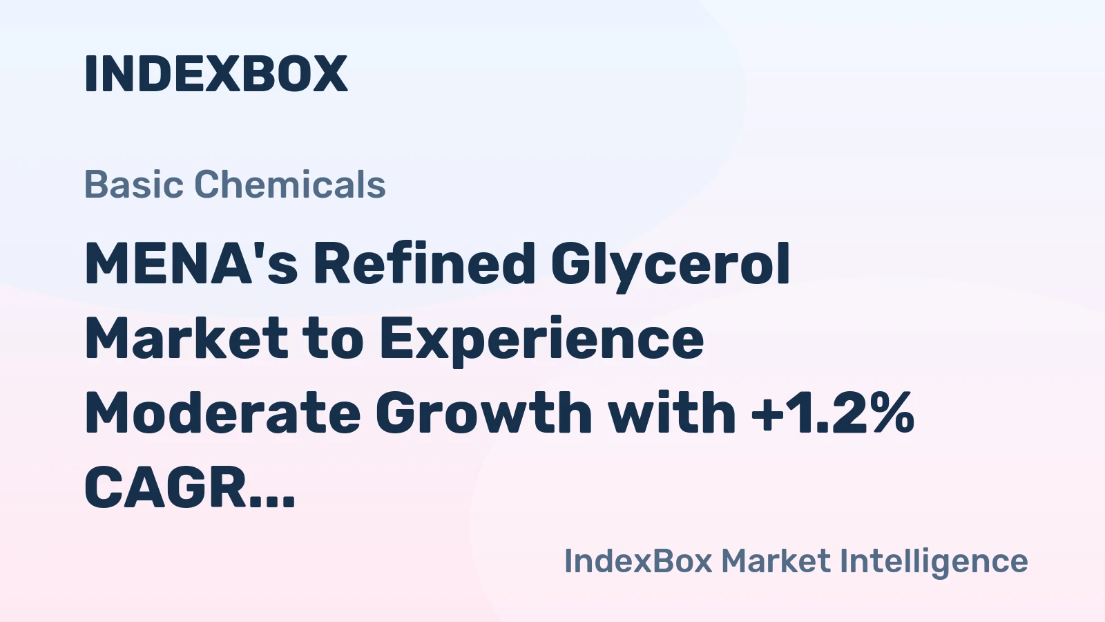 MENA's Refined Glycerol Market to Experience Moderate Growth with +1.2% CAGR from 2024-2035, Reaching $177M by 2035