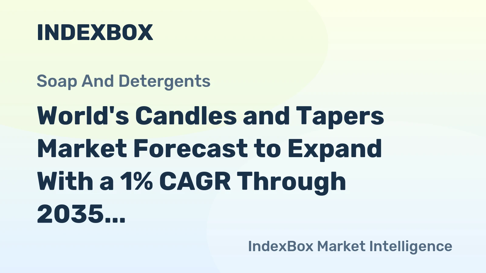 World's Candles and Tapers Market Forecast to Expand With a 1% CAGR Through 2035
