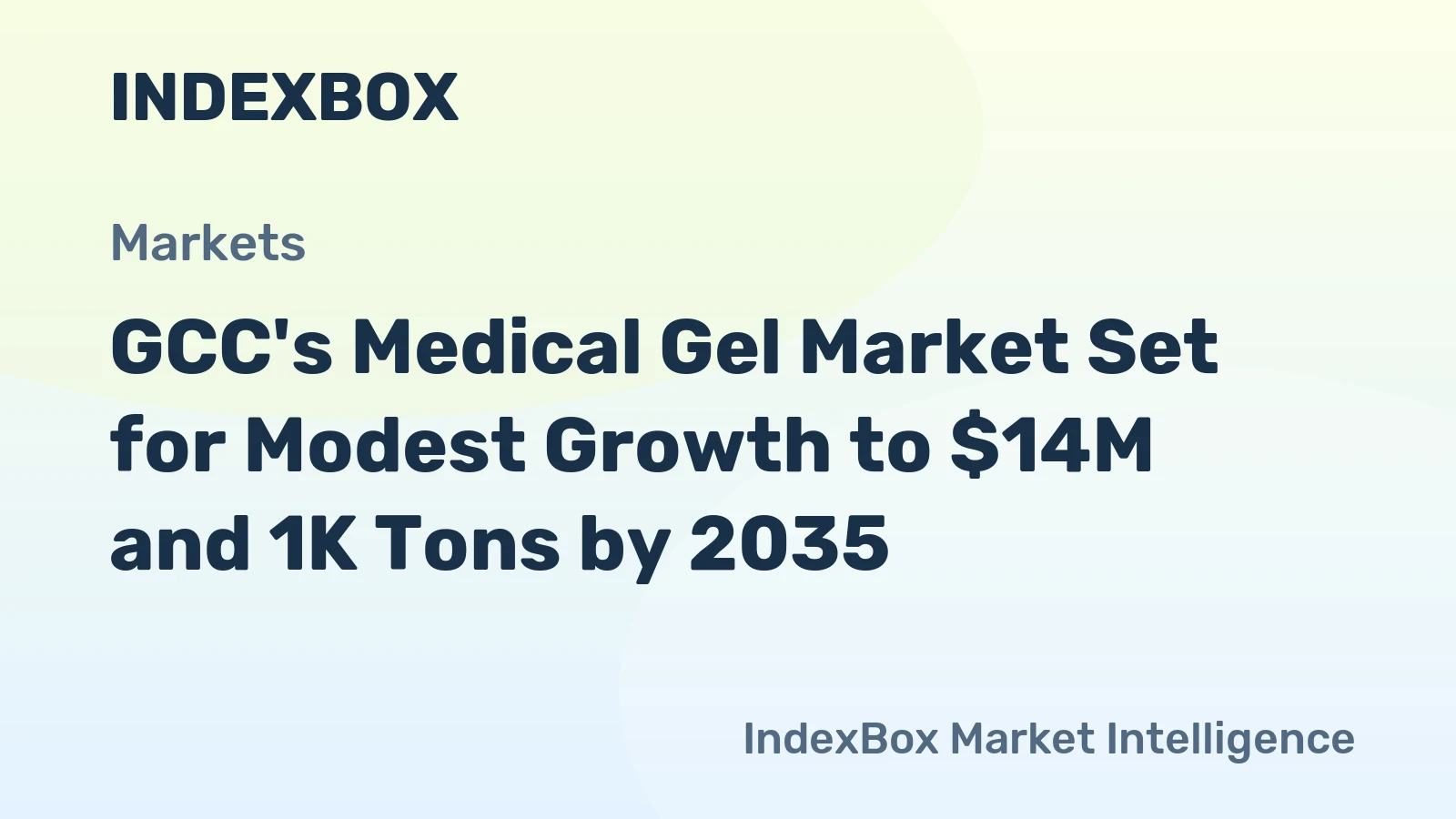 GCC's Medical Gel Market Set for Modest Growth to $14M and 1K Tons by 2035