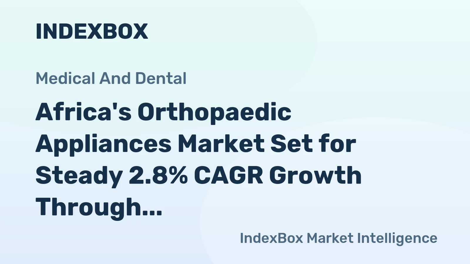 Africa's Orthopaedic Appliances Market Set for Steady 2.8% CAGR Growth Through 2035