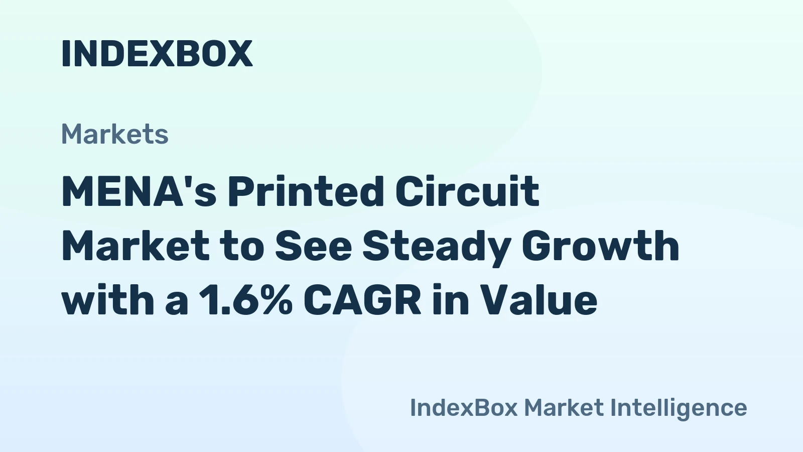 MENA's Printed Circuit Market to See Steady Growth with a 1.6% CAGR in Value