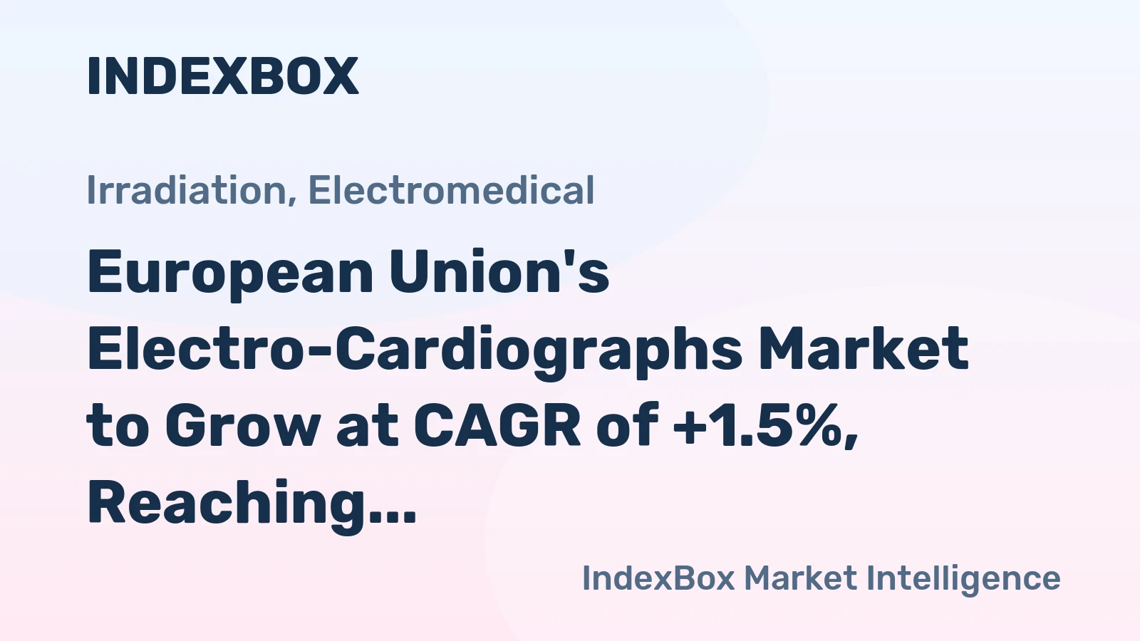 European Union's Electro-Cardiographs Market to Grow at CAGR of +1.5%, Reaching $350.1B by 2035