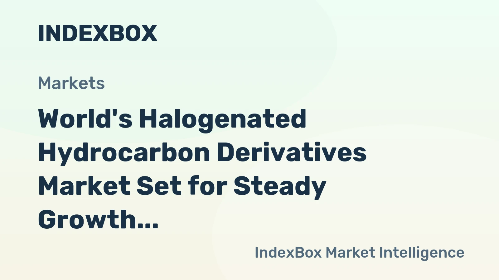 World's Halogenated Hydrocarbon Derivatives Market Set for Steady Growth with a +2.2% CAGR