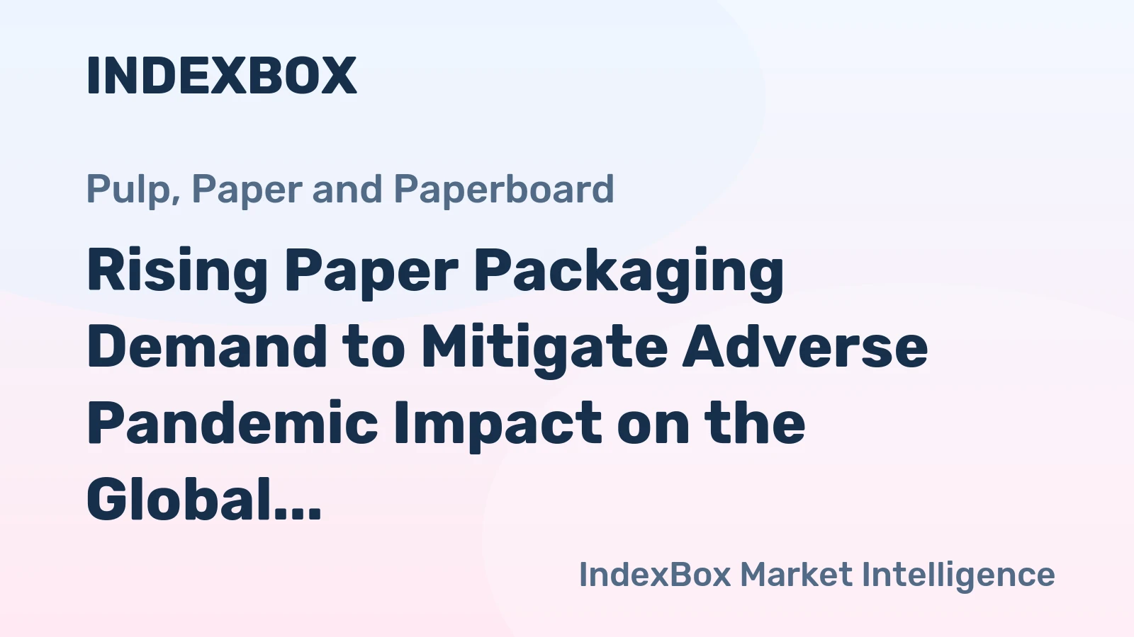 Rising Paper Packaging Demand to Mitigate Adverse Pandemic Impact on the Global Pulp Market