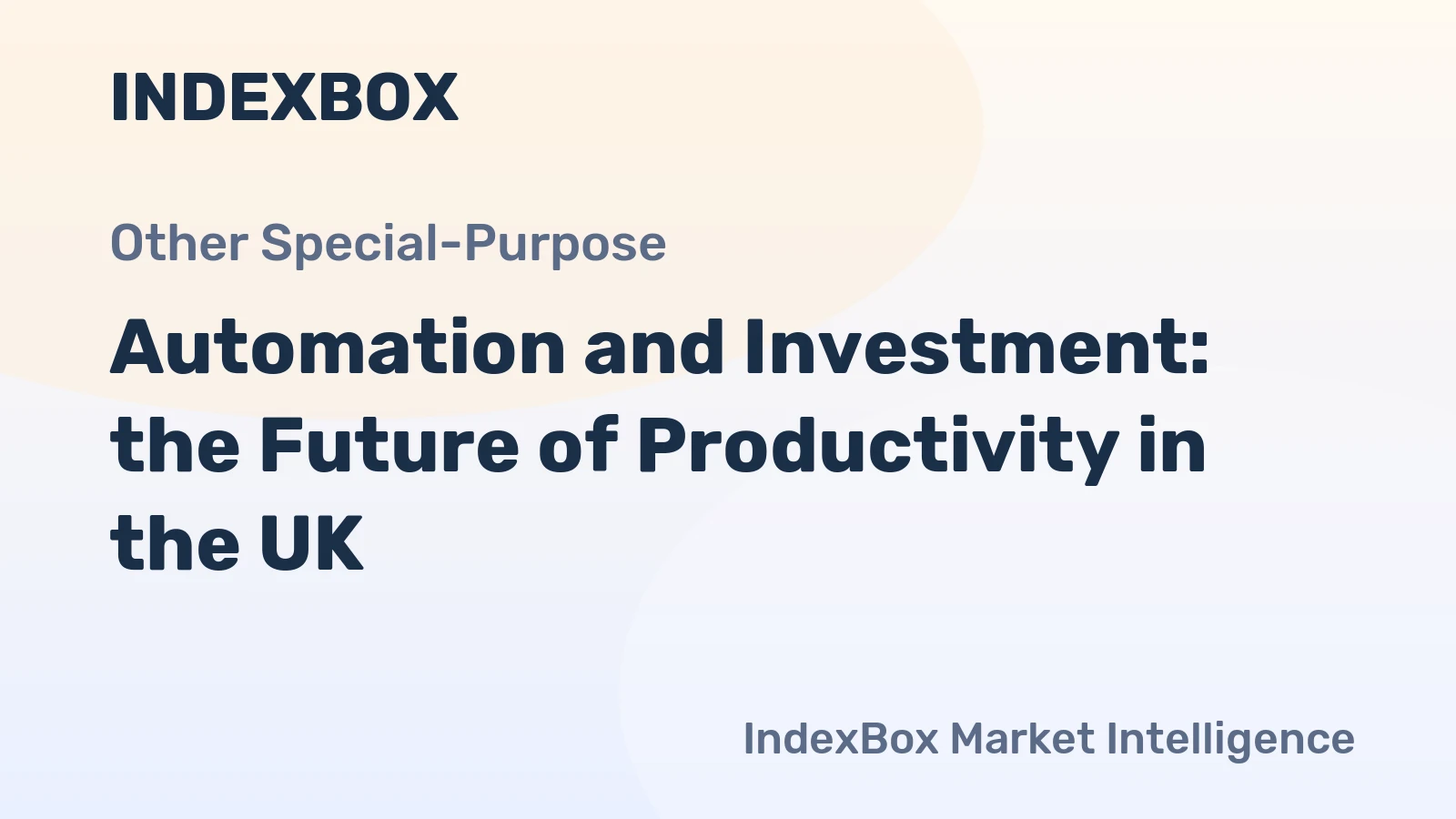 Automation and Investment: the Future of Productivity in the UK