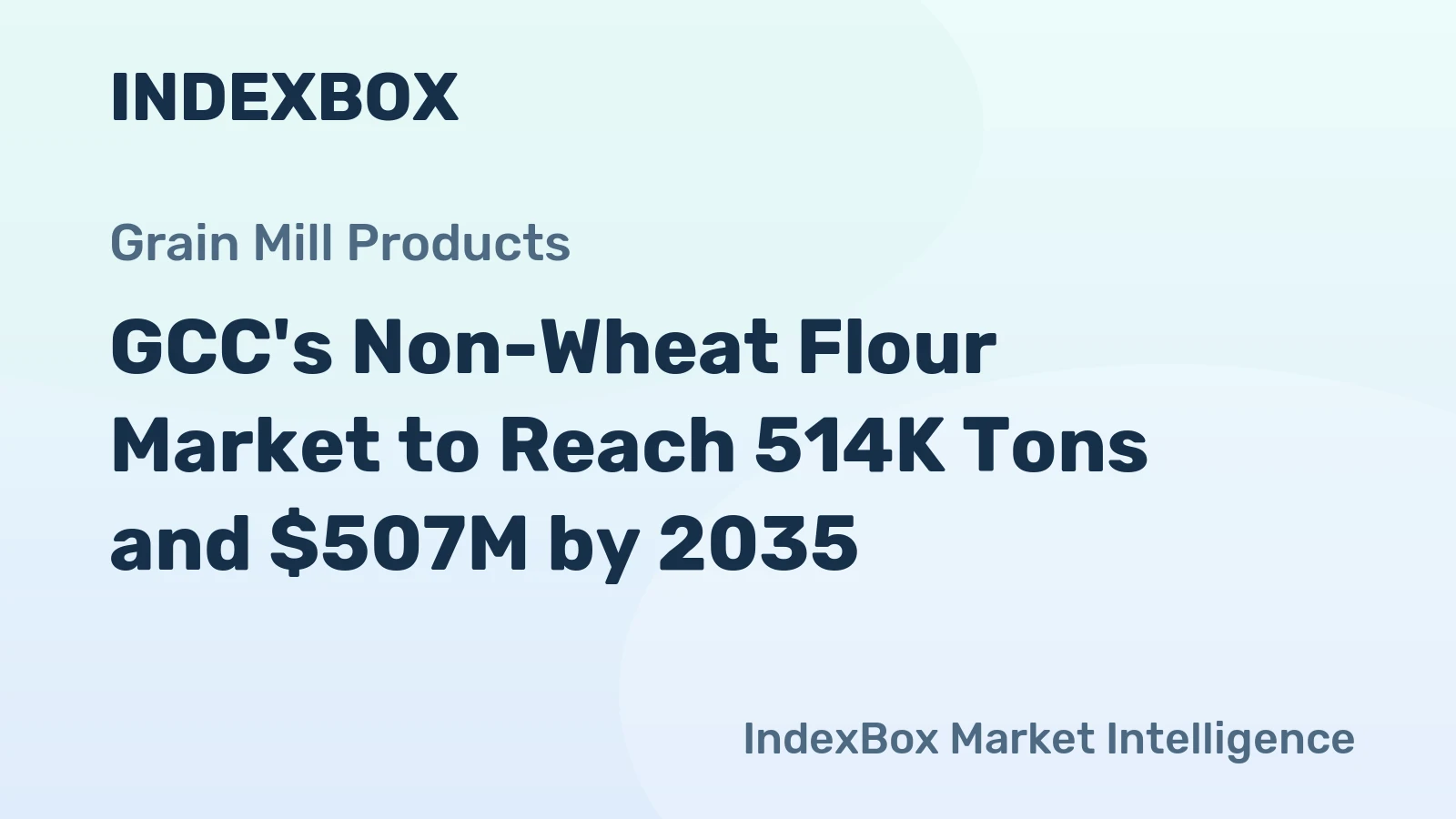 GCC's Non-Wheat Flour Market to Reach 514K Tons and $507M by 2035