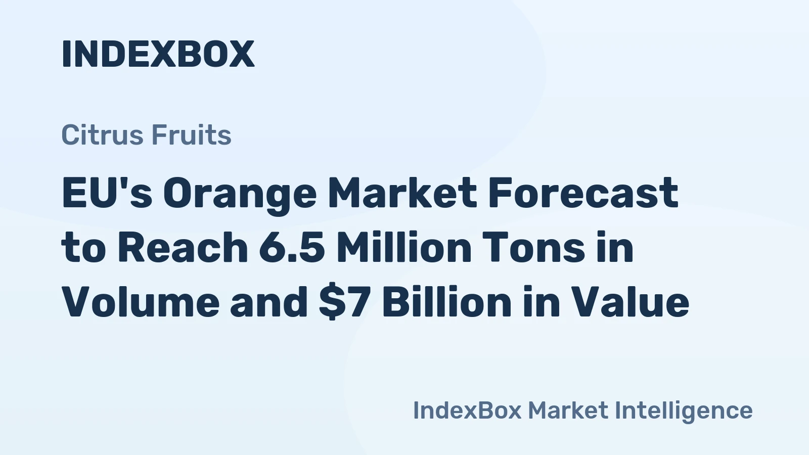 EU's Orange Market Forecast to Reach 6.5 Million Tons in Volume and $7 Billion in Value