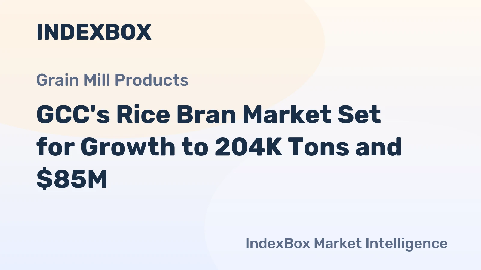 GCC's Rice Bran Market Set for Growth to 204K Tons and $85M