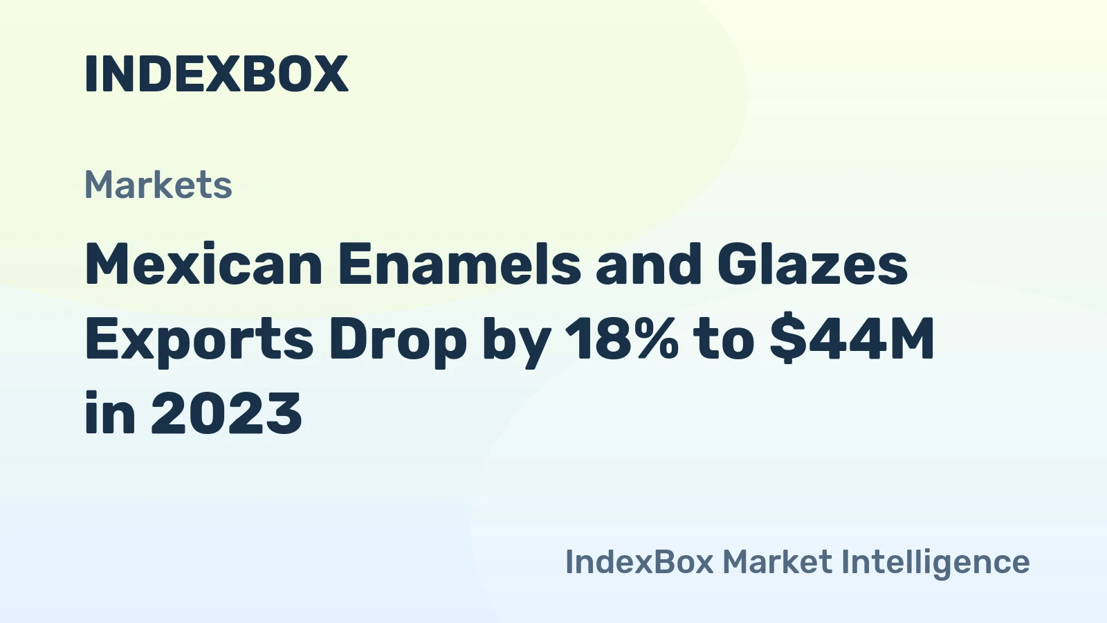 Mexican Enamels and Glazes Exports Drop by 18% to $44M in 2023