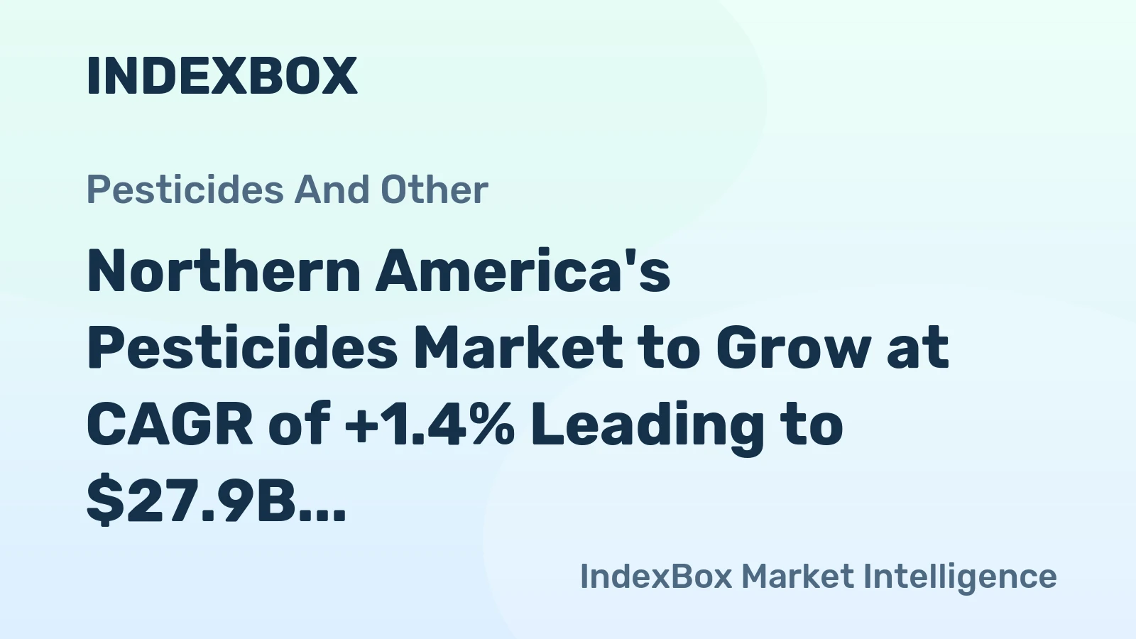 Northern America's Pesticides Market to Grow at CAGR of +1.4% Leading to $27.9B Value by 2035