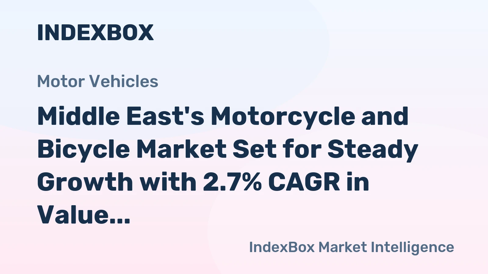 Middle East's Motorcycle and Bicycle Market Set for Steady Growth with 2.7% CAGR in Value