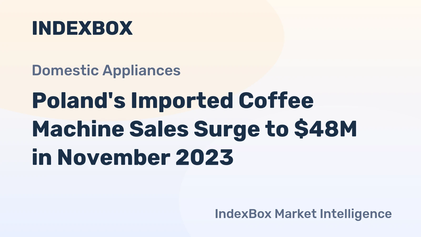 Poland's Imported Coffee Machine Sales Surge to $48M in November 2023