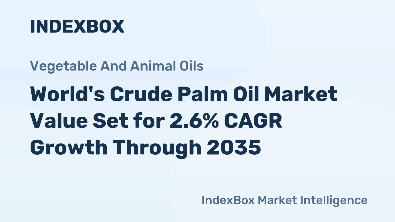 World's Crude Palm Oil Market Value Set for 2.6% CAGR Growth Through 2035