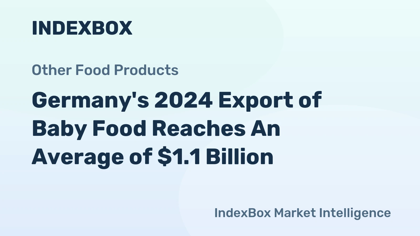 Germany's 2024 Export of Baby Food Reaches An Average of $1.1 Billion