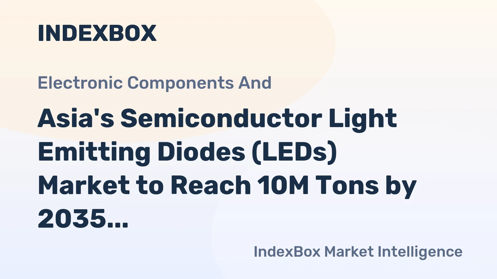 Asia's Semiconductor Light Emitting Diodes (LEDs) Market to Reach 10M Tons by 2035, Valued at $241.9B