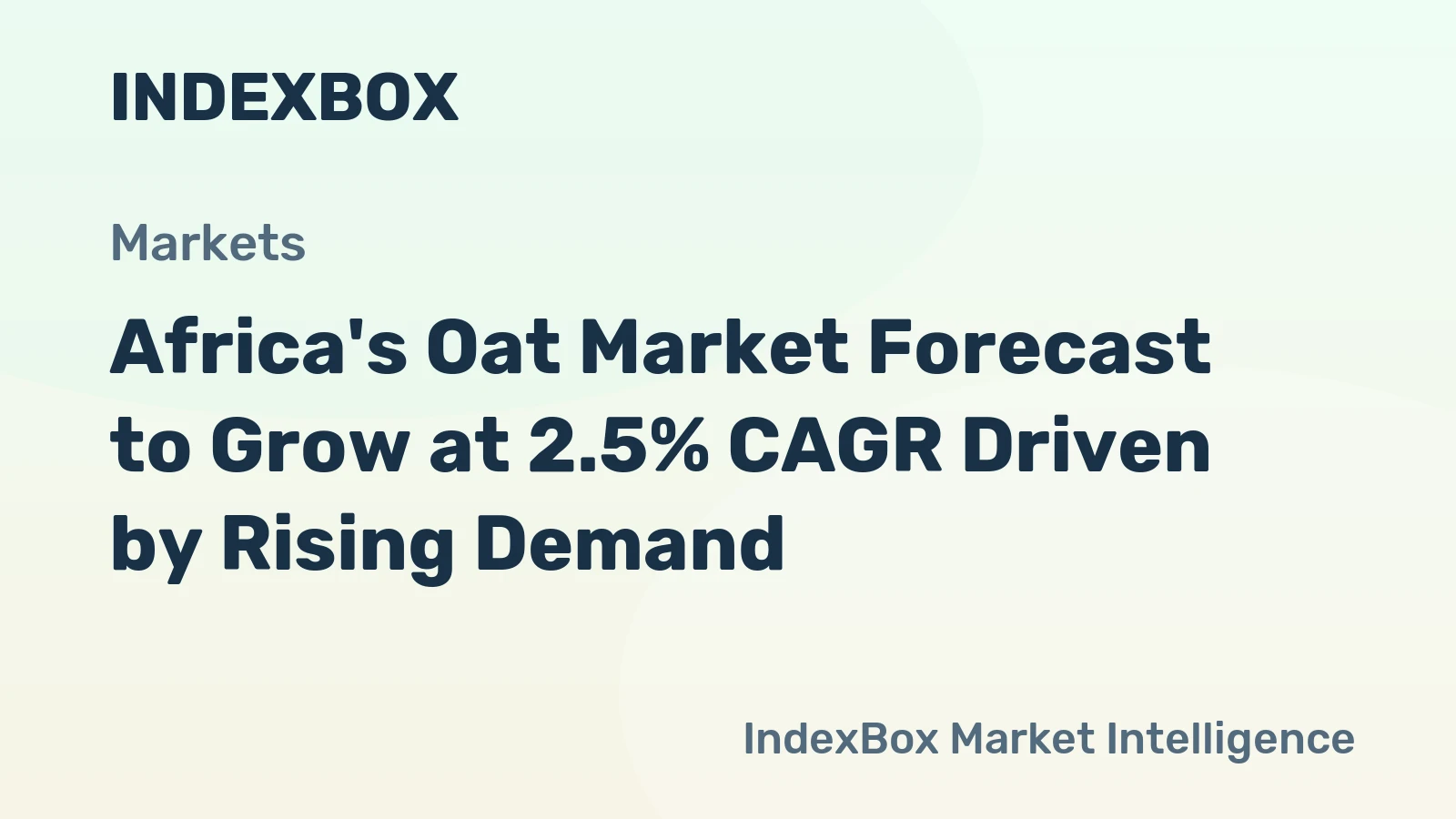Africa's Oat Market Forecast to Grow at 2.5% CAGR Driven by Rising Demand