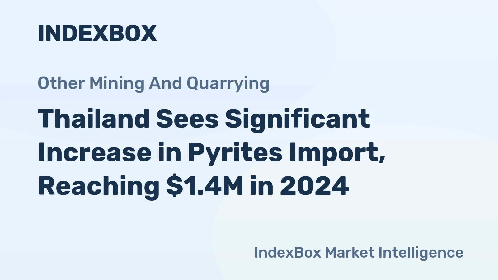 Thailand Sees Significant Increase in Pyrites Import, Reaching $1.4M in 2024