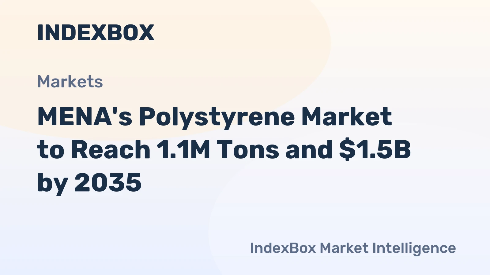 MENA's Polystyrene Market to Reach 1.1M Tons and $1.5B by 2035