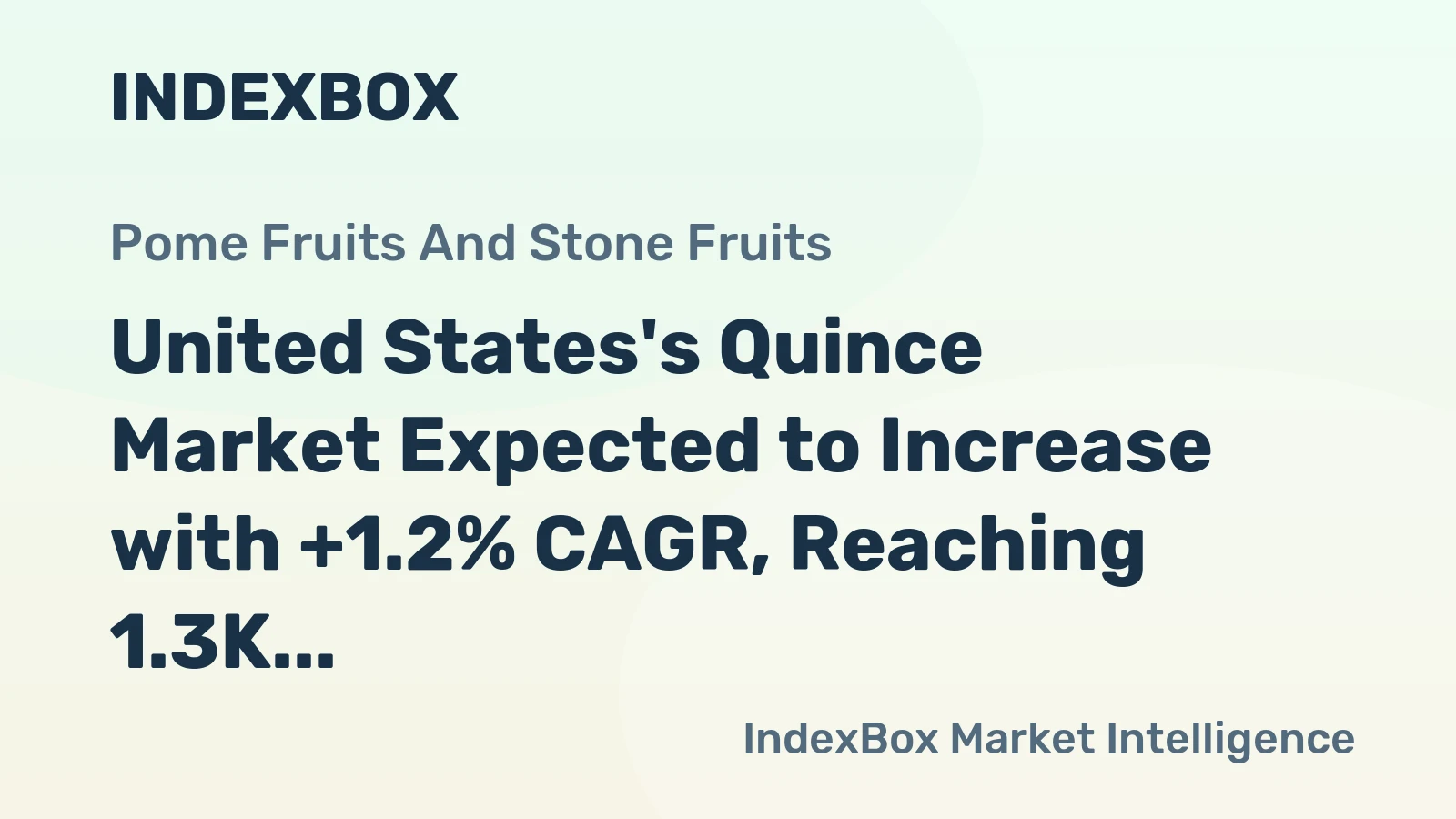 United States's Quince Market Expected to Increase with +1.2% CAGR, Reaching 1.3K tons and $1.5M by 2035