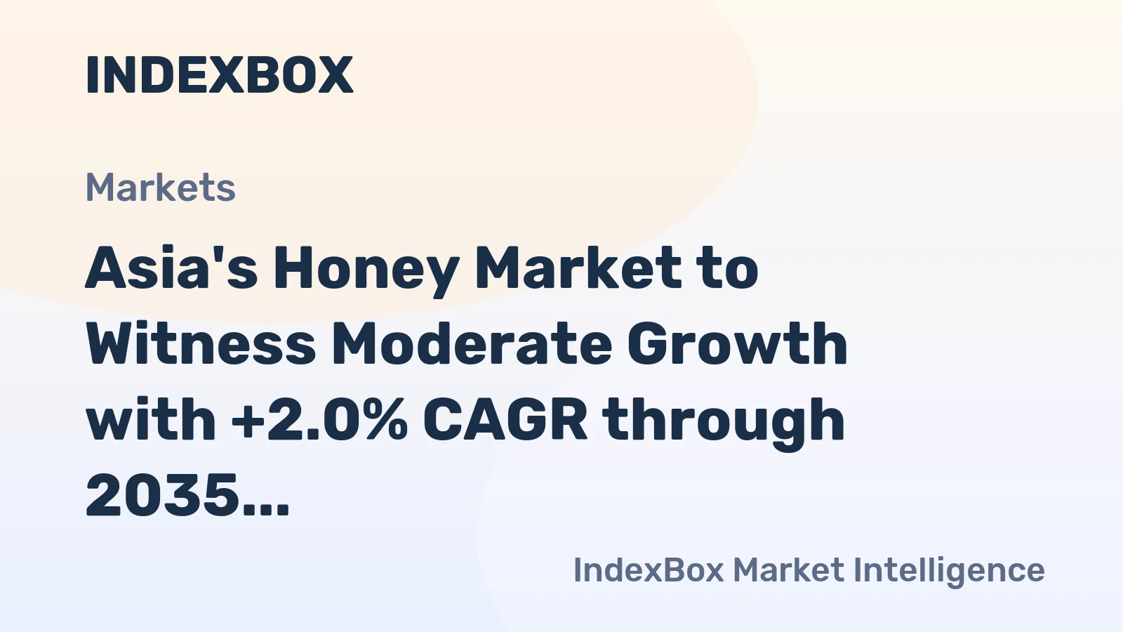 Asia's Honey Market to Witness Moderate Growth with +2.0% CAGR through 2035