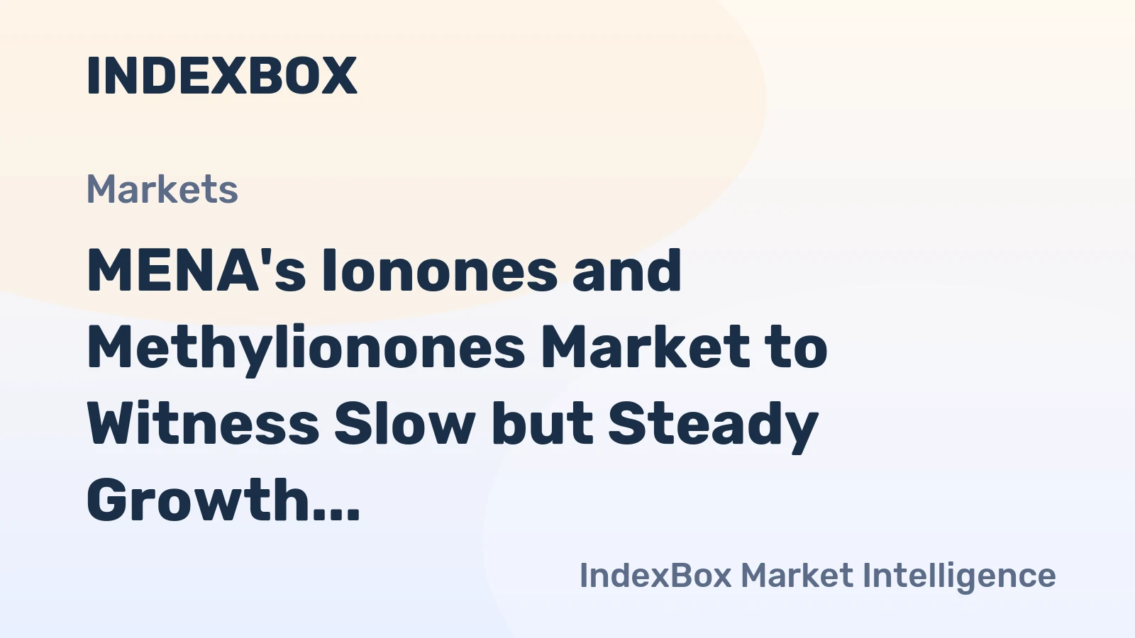 MENA's Ionones and Methylionones Market to Witness Slow but Steady Growth with +1.4% CAGR by 2035