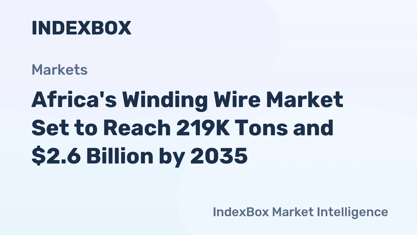Africa's Winding Wire Market Set to Reach 219K Tons and $2.6 Billion by 2035