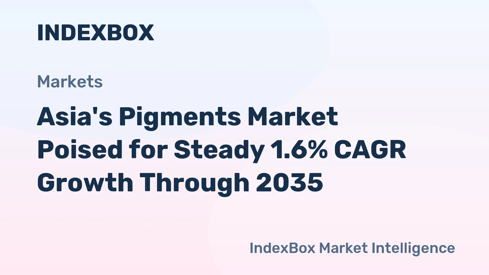 Asia's Pigments Market Poised for Steady 1.6% CAGR Growth Through 2035