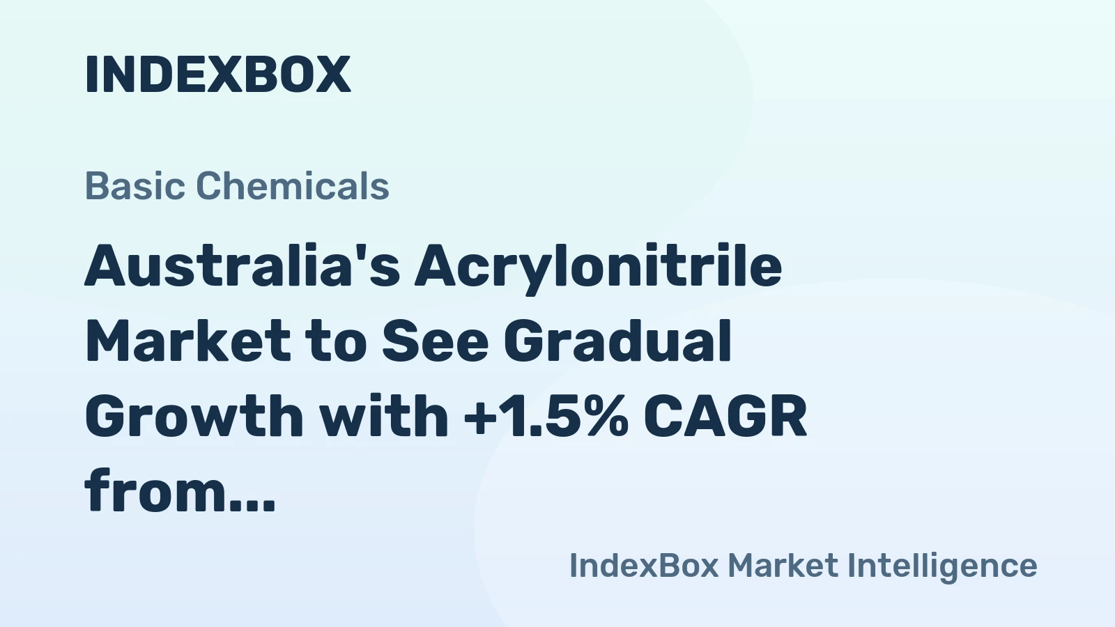 Australia's Acrylonitrile Market to See Gradual Growth with +1.5% CAGR from 2024 to 2035